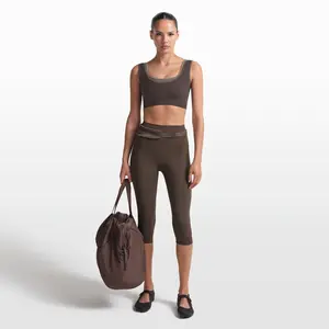 Nike Skims Ribbed Seamless Scoop Bra - Brown