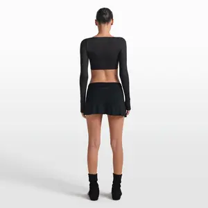 Nike Skims Stretch Knit Wrap Skirt - Black