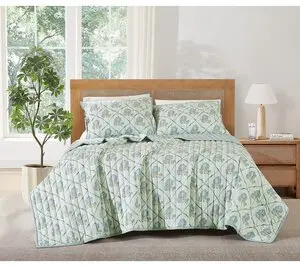 BROOKLYN LOOM Olivia King 3 Piece Quilt Set - One-color