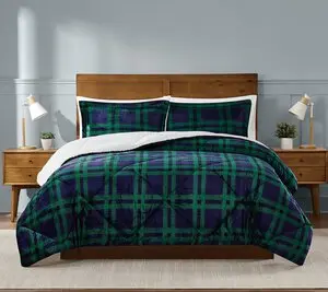 TRULY SOFT Cuddle Warmth Tartan Plaid Twin Xl C Omforter Set - One-color
