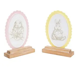 MELROSE International Embossed Bunny Decor - One-color