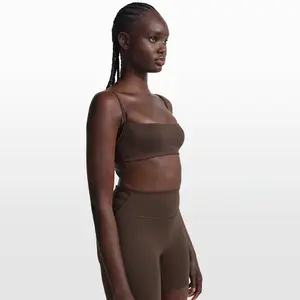 Nike Skims Matte Thin-strap Micro Bra - Brown