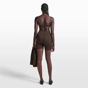 Nike Skims Matte Thin-strap Micro Bra - Brown