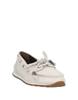 Brunello Cucinelli Light Leather Loafers - Grey