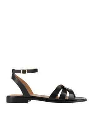 BOBBIES Lambskin Sandals - Black