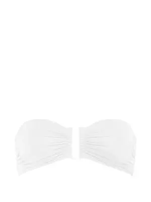 ERES Ruched-detail Bikini Top - White