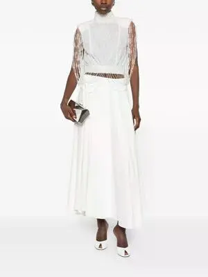 M.MARQUISE Beaded Fringe Sleeveless Blouse