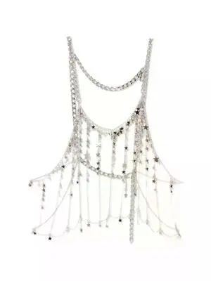 Noir Kei Ninomiya Embellished Chain Harness - Silver