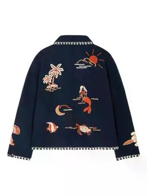 Alanui Embroidered Jacket - Blue