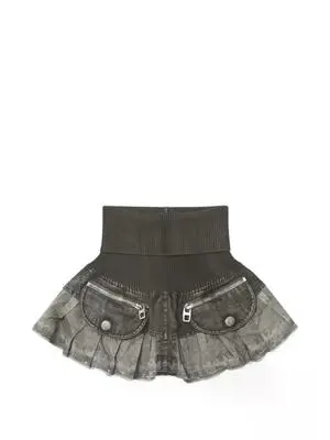 Miss Sixty X Knwls Patchwork Mini Skirt