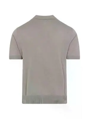 Canali Collar-detail T-shirt - Grey