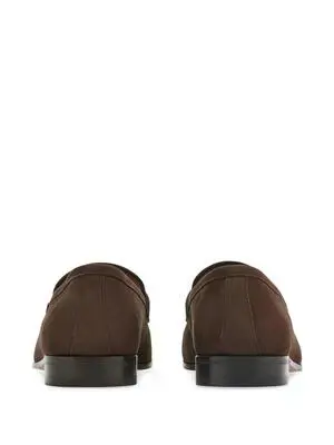 FERRAGAMO Moccasin With Gancini Ornament - Brown
