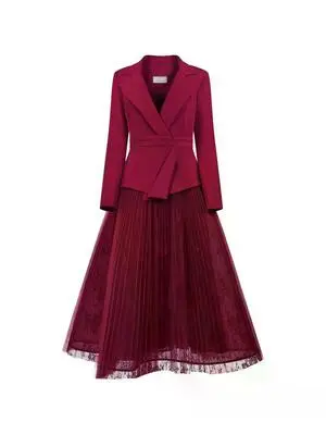 ARAFTU Pleated Blazer Dress