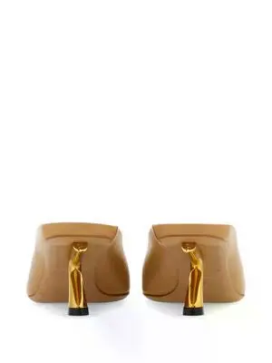 FERRAGAMO Sculptural Heel Mules - Neutrals