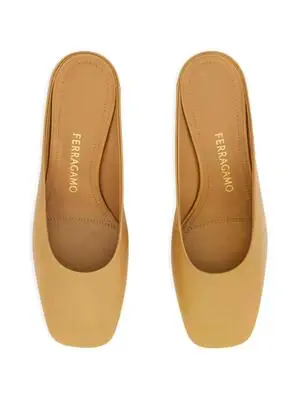 FERRAGAMO Sculptural Heel Mules - Neutrals