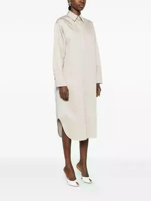 Agnona Cuff-tie Midi Shirt Dress