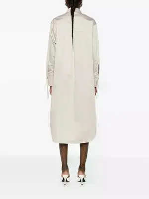 Agnona Cuff-tie Midi Shirt Dress
