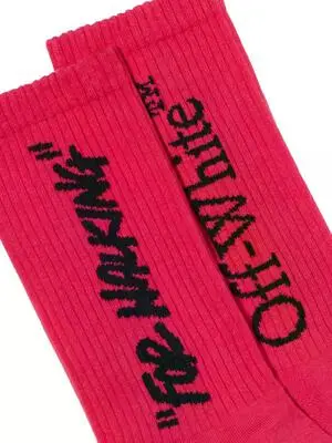 Off-White Mid-calf Socks With Logo Detail
