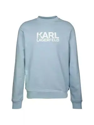 Karl Lagerfeld Logo-print Crew-neck Sweater - Blue