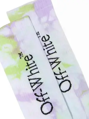 Off-White Tie Dye Logo Socks
