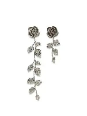 Magda Butrym Cascading Rose Earrings - Silver