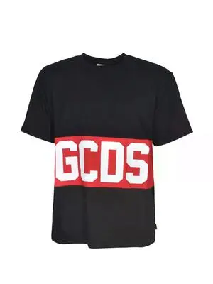 Gcds Logo-band Oversized T-shirt - Black