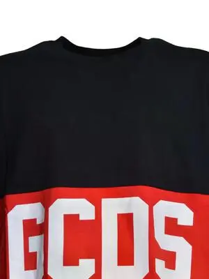 Gcds Logo-band Oversized T-shirt - Black