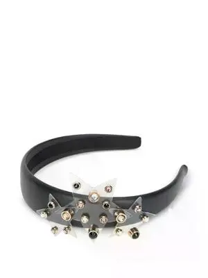 Red Valentino Star Embellished Headband - Black