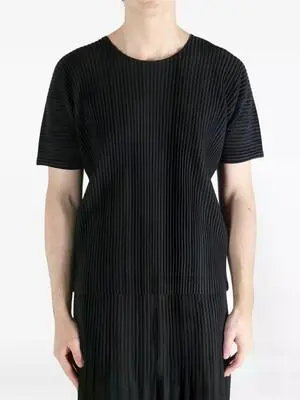Issey Miyake Pleated T-shirt - Black