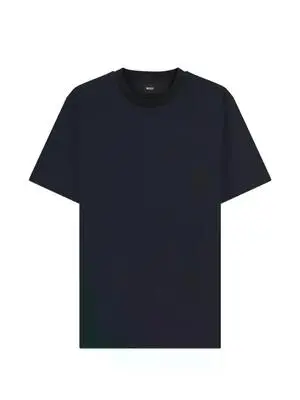 BOSS Inner-monogram T-shirt In A Cotton Blend - Blue