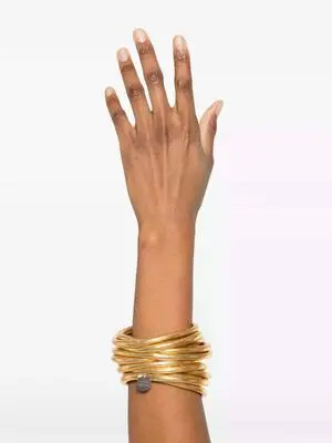 MARIA CALDERARA Logo-plaque Bracelet - Gold