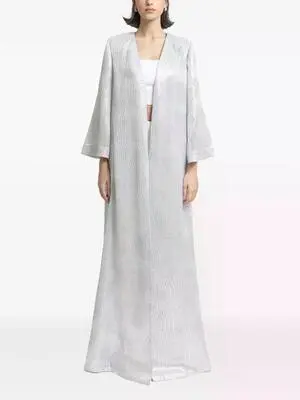 GEMY MAALOUF Open Loose-cut Maxi Kaftan - Silver