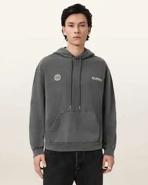 ALLSAINTS Emblem Oversized Hoody - Black