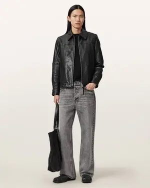 ALLSAINTS Repurpose Tailored Leather Zip-up Jacket