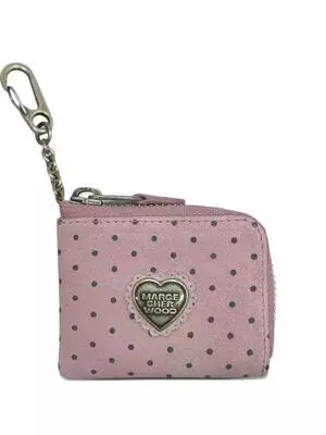 MARGESHERWOOD X Peanuts Heart Polka Dot Suede Wallet - Pink