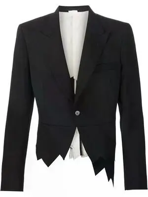 Comme Des Garçons Asymmetric Zig Zag Blazer - Black