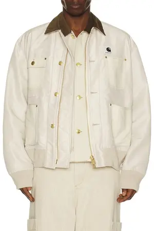 Sacai X Carhartt Wip Nylon Twill Duck Blouson - Ivory