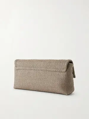 Brunello Cucinelli Puffy Raffia Clutch