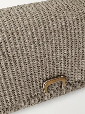 Brunello Cucinelli Puffy Raffia Clutch