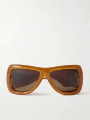Saint Laurent Sl 902 Howl D-frame Sunglasses - Brown