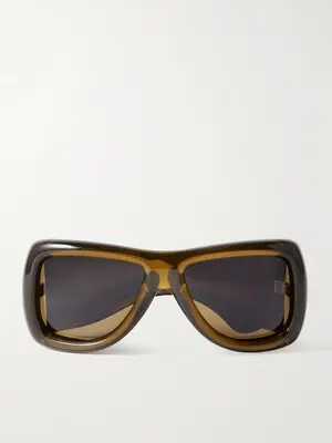 Saint Laurent Sl 902 Howl D-frame Sunglasses - Brown