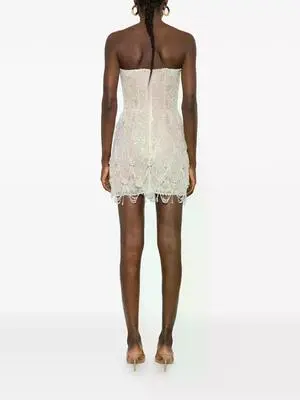 M.MARQUISE Beaded Strapless Mini Dress