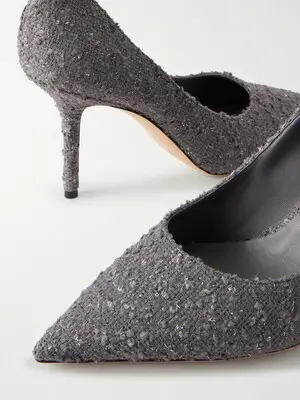 JIMMY CHOO Love 85 Metallic Tweed Pumps