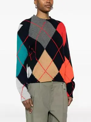 JW Anderson X Pringle Of Scotland Crew-neck Sweater - Blue
