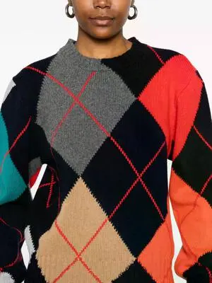 JW Anderson X Pringle Of Scotland Crew-neck Sweater - Blue