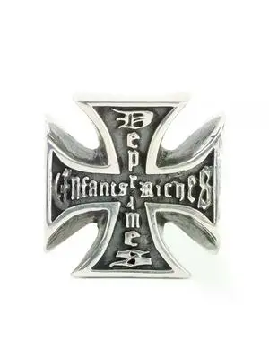 Enfants Riches Déprimés Cross-embellished Ring - Silver