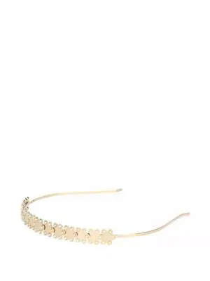 Red Valentino Flower Embellished Headband - Gold