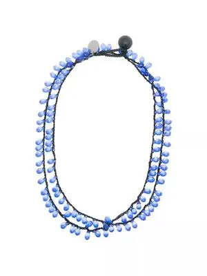 MARIA CALDERARA Drops Beaded Necklace - Blue