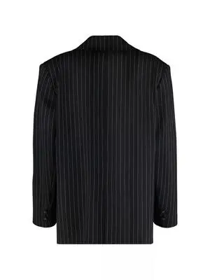LES FILLES D'EVA Pinstripe Peak-lapel Blazer
