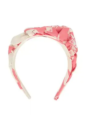 Red Valentino Gathered Printed Hairband - Neutrals